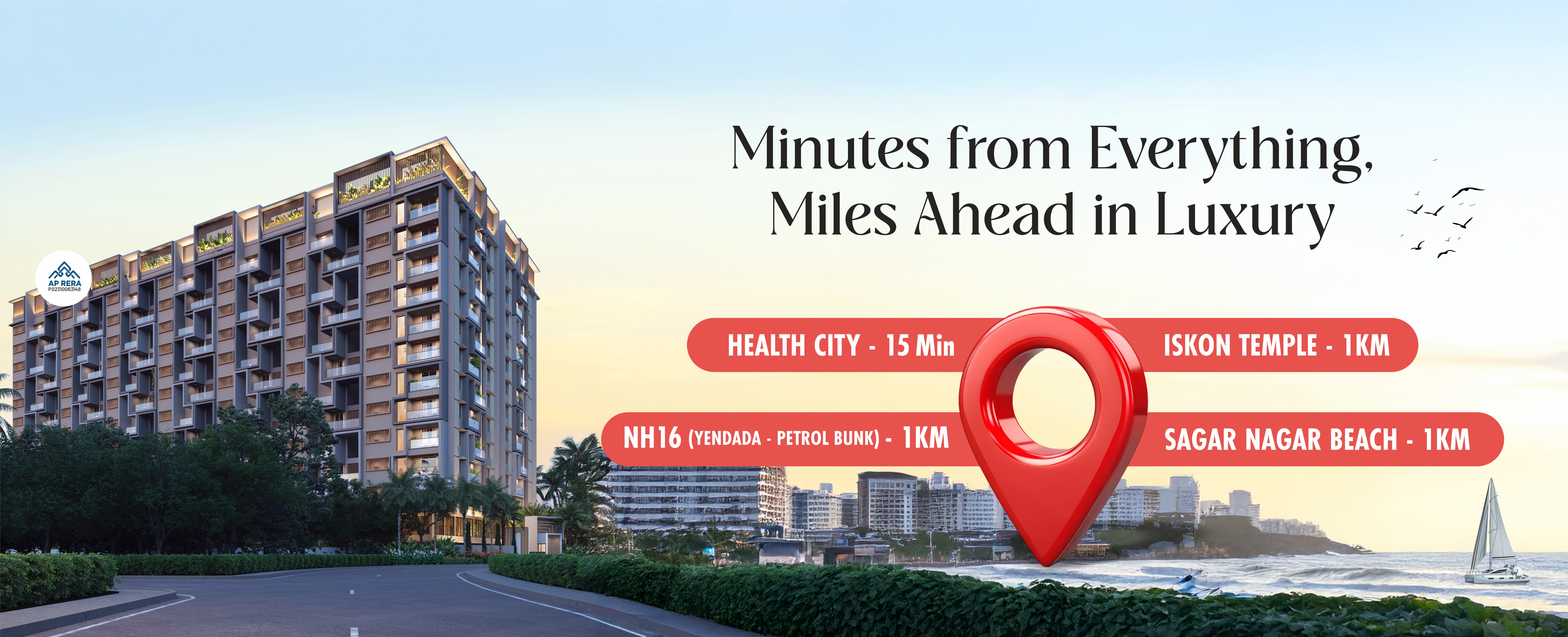 KVR Luxe Location & Yendada, Near Sagar Nagar Beach, Visakhapatnam